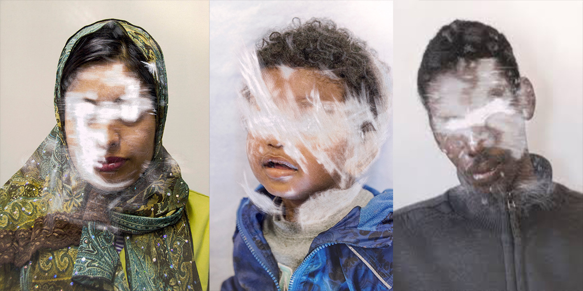 Sam Ivin: Physically Scratched Portraits Of Asylum Seekers Exhibited ...