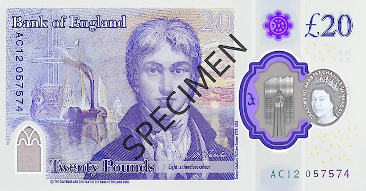 New £20 Note To Feature Artist JMW Turner And Turner Contemporary ...